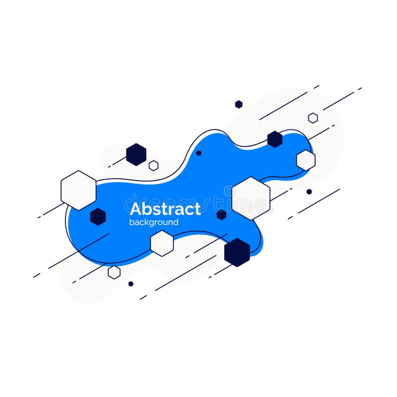 Trendy Abstract Background. Composition of Geometric Shapes and Splash ...