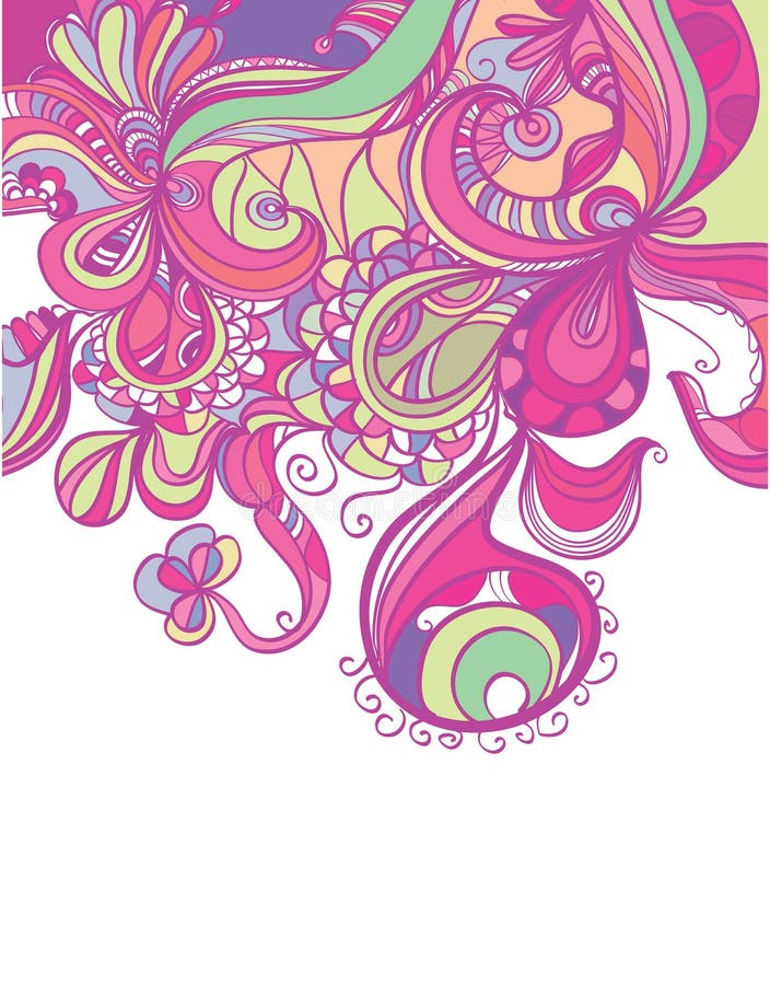 Trendy Abstract Border Design Stock Illustration - Illustration of hand ...
