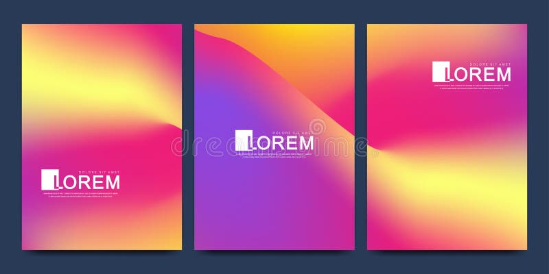 Trendy Abstract Colorful Gradient Art Holographic Templates in A4 Size ...