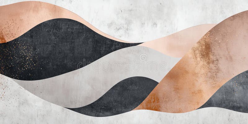 A Trendy Abstract Design with Contrasting Textures, Combining Smooth ...