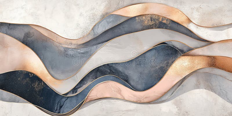 A Trendy Abstract Design with Contrasting Textures, Combining Smooth ...