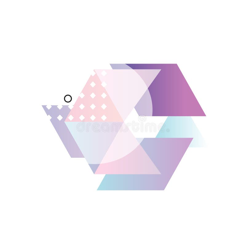 Trendy Abstract Gradient Geometric Forms, Colorful Objects Design for ...