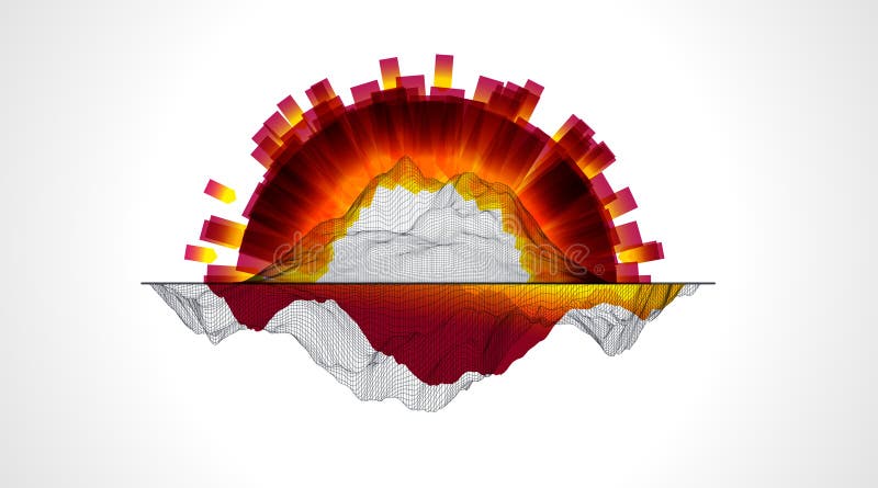 Trendy Abstract Wireframe Background. Modern Science or Technology Art ...