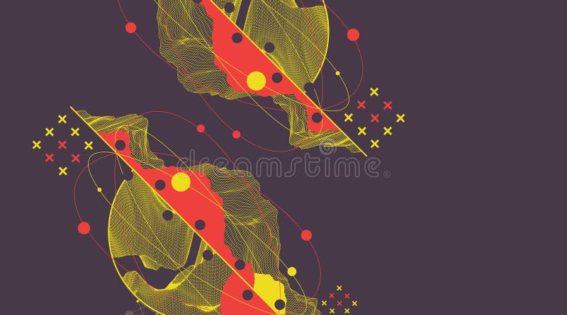 Trendy Abstract Wireframe Background. Modern Science or Technology Art ...