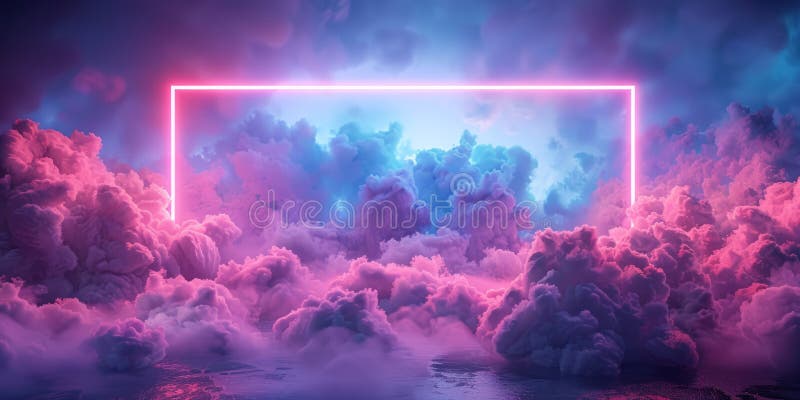 Trendy Background Design. Cloud Formation with Blue and Purple ...