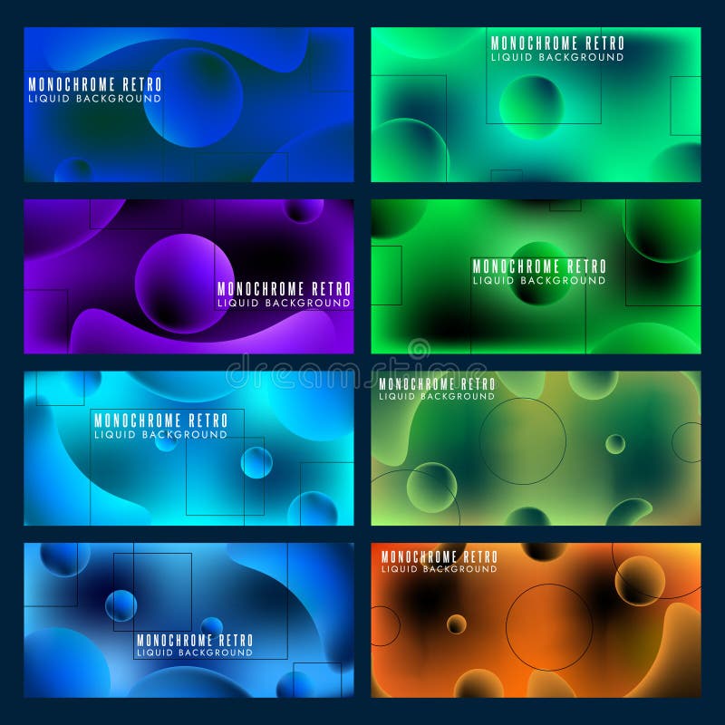 Trendy Background Design with Fluid Retro Style Stock Vector ...