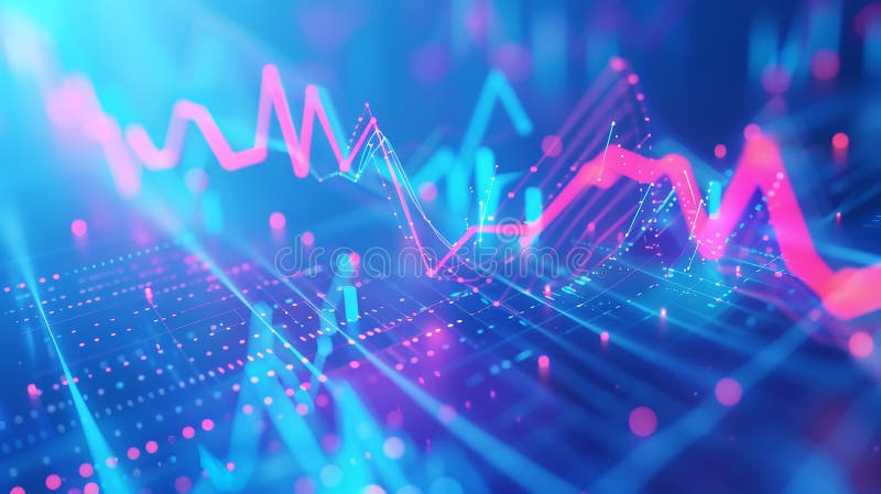 Trendy Background of Digital Data Chart Analytics. Business Trends ...