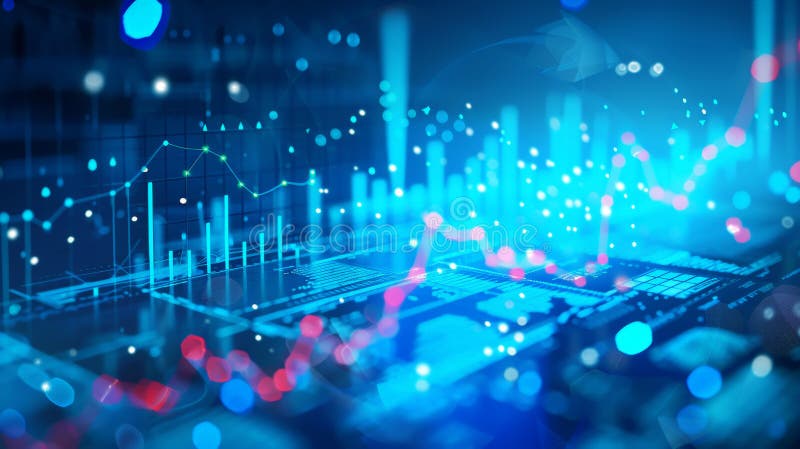 Trendy Background of Digital Data Chart Analytics. Business Trends ...
