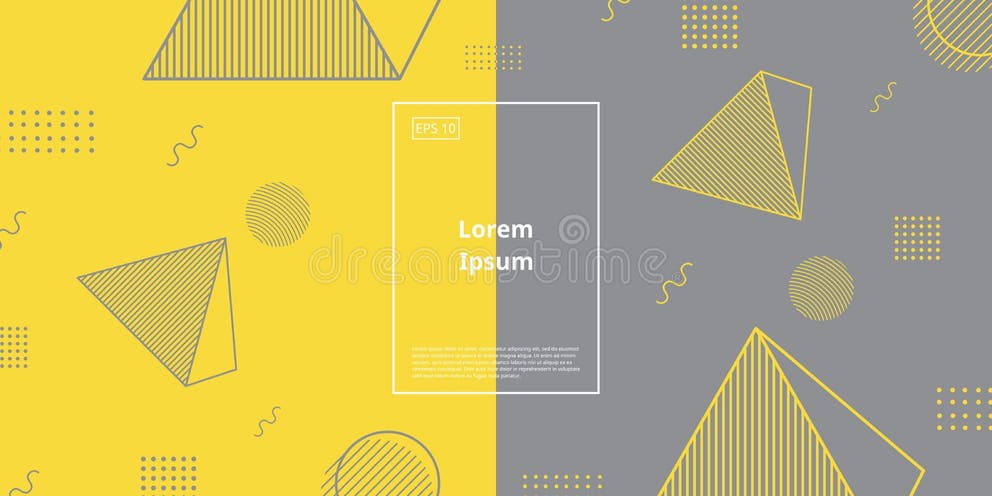Trendy Background with Geometric Element with Gradient of Yellow and ...