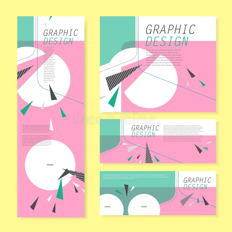 Trendy Banner Template Design Stock Vector - Illustration of lovely ...