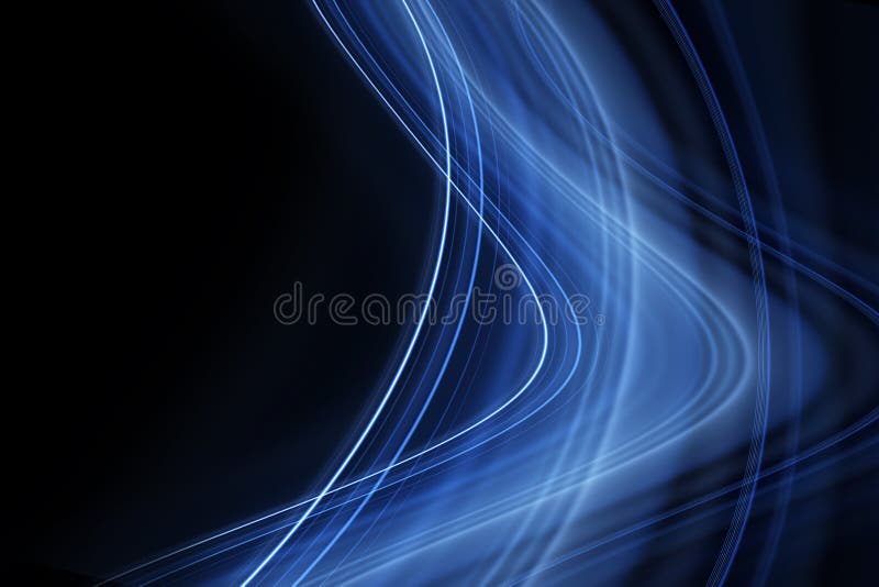 Trendy Beautiful Abstract Background with Blue Luminous Waves Stock ...