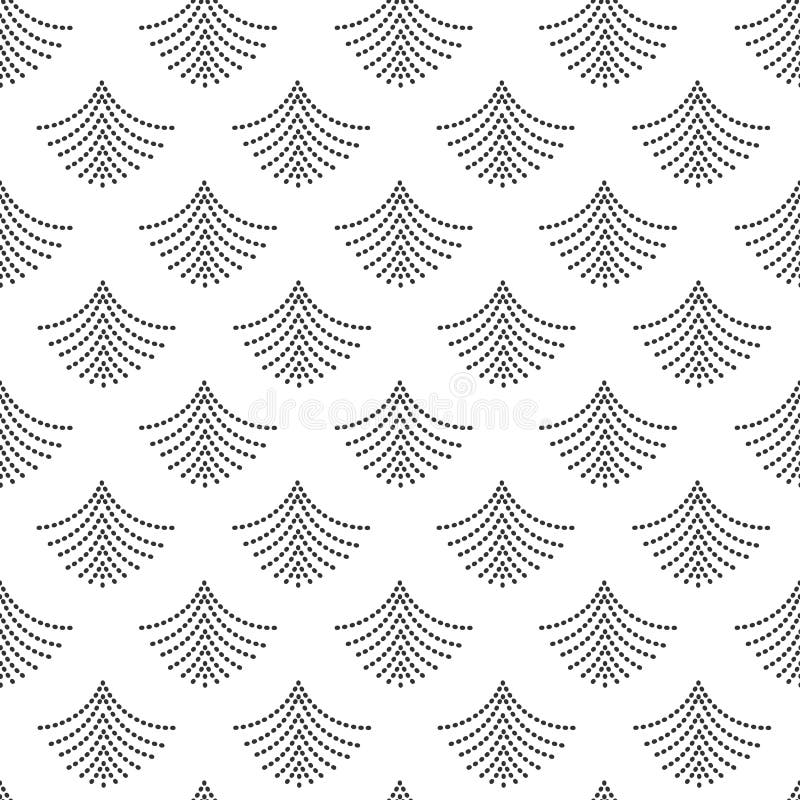 Art Deco Fans Pattern stock vector. Illustration of artistic - 35322975