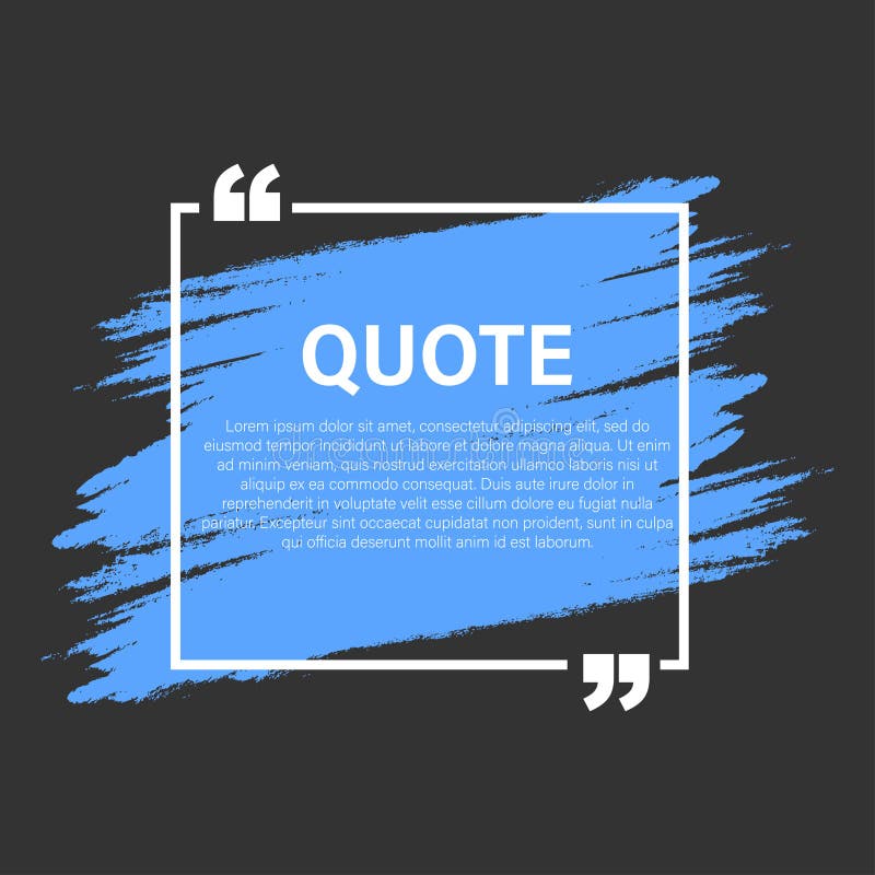 Trendy Block Quote Modern Design Elements. Creative Quote and Comment ...