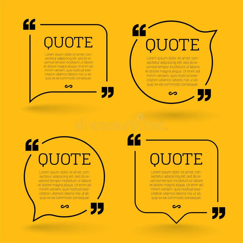 Trendy Block Quote Modern Design Elements. Creative Quote and Comment ...