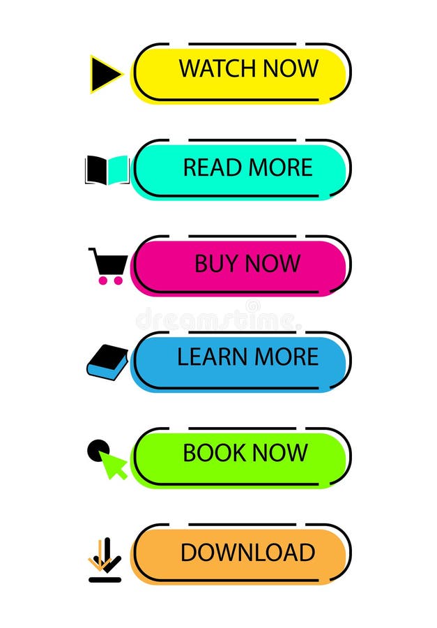 Trendy Buttons, Vector Illustration Stock Vector - Illustration of ...