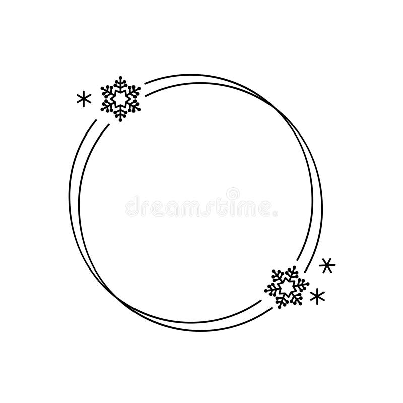 Trendy Christmas Winter Linear Frame with Rays. Modern Minimalist ...