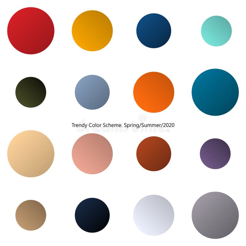 Trendy Color Scheme by Gradient. Spring and Summer 2020 Stock ...