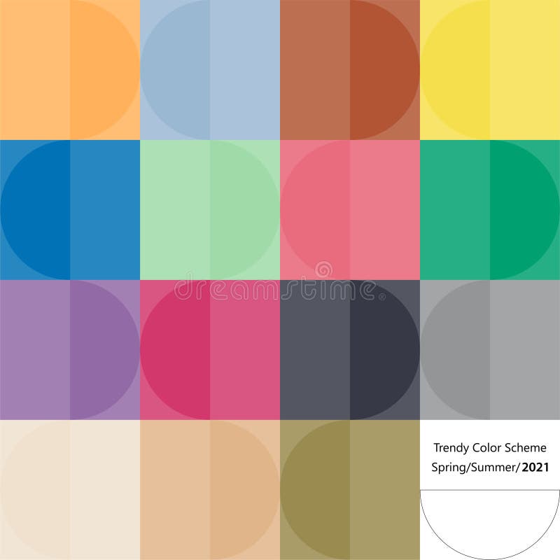 Trendy Color Design Scheme. Spring and Summer 2021 Stock Illustration ...