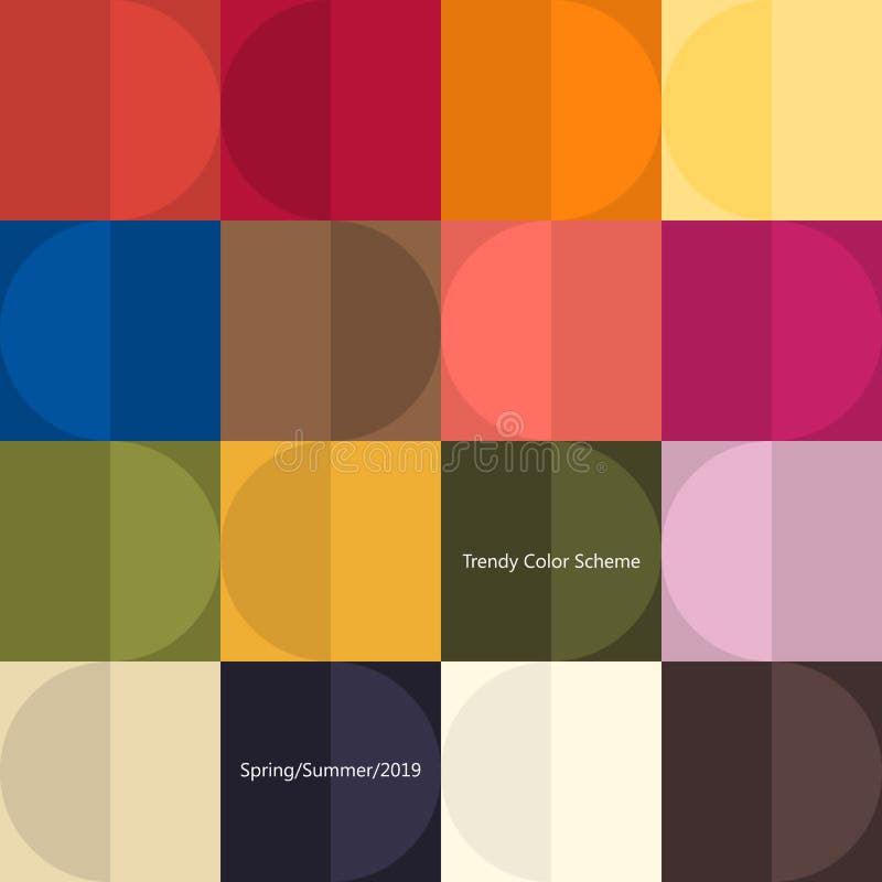 Trendy Color Poster by Plain Color Patches Stock Vector - Illustration ...