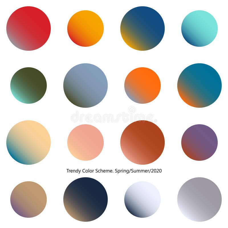 Trendy Color Scheme by Gradient. Spring and Summer 2020 Stock ...