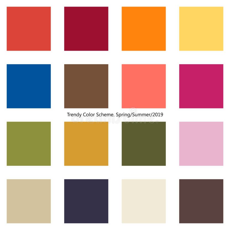 Trendy Color Scheme by Plain Color Boxes Stock Vector - Illustration of ...