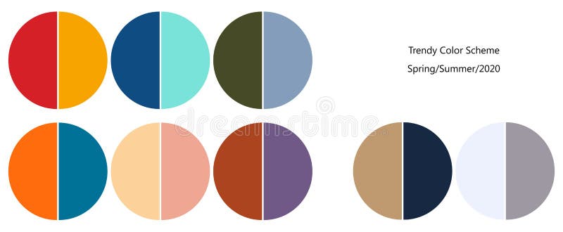 Trendy Color Scheme for Spring and Summer Season of 2020 Stock ...