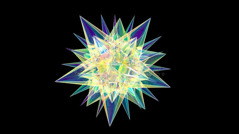 Trendy Color Star Rotate 3d Stock Illustration - Illustration of ...