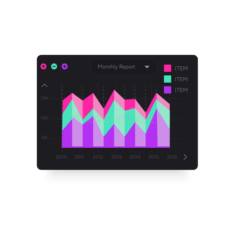 Trendy Colored Analytical Chart Stock Vector - Illustration of design ...