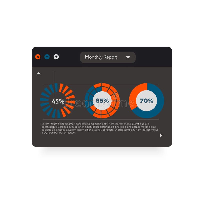 Trendy Colored Analytical Chart Stock Vector - Illustration of monthly ...