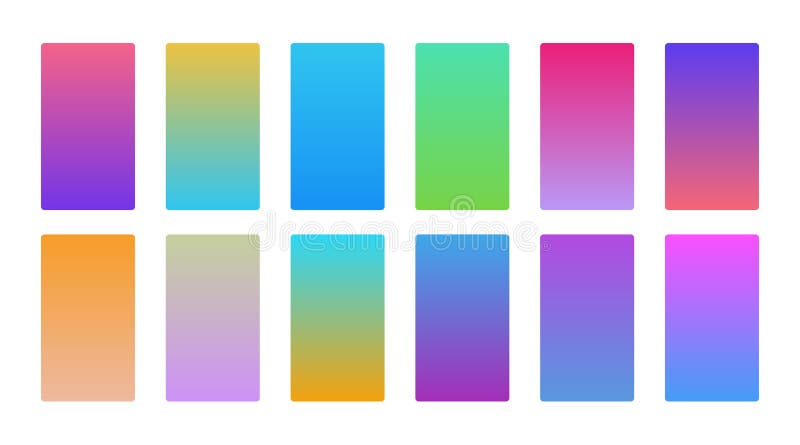 Trendy Colorful Gradient Element Backdrop in Collection Stock Vector ...