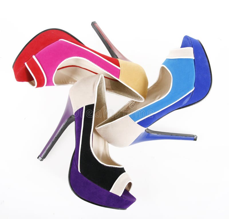 Trendy colorful heels stock photo. Image of elegant, blue - 23842390