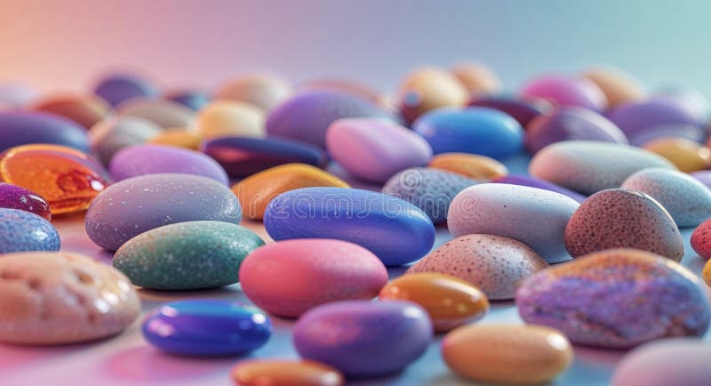 Trendy Colorful Small Sea Stone Pebble Background Stock Image - Image ...