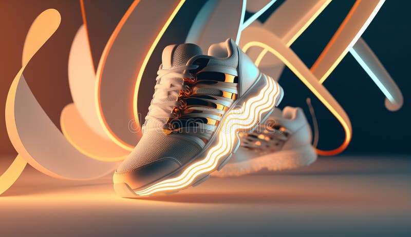 Trendy Colorful Sneakers .Generative AI Stock Illustration ...