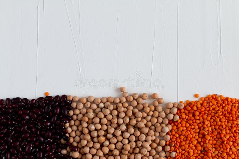 Trendy Concept of Multicolor Beans Including Red Kidney, Chickpea ...