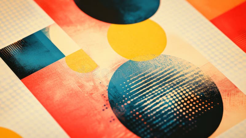 Trendy Contemporary Poster, Risograph Aesthetics, Riso Print Effect ...