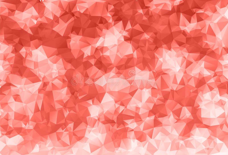 Trendy Coral Pink Geometric Triangle Pattern Vector Background. Stock ...