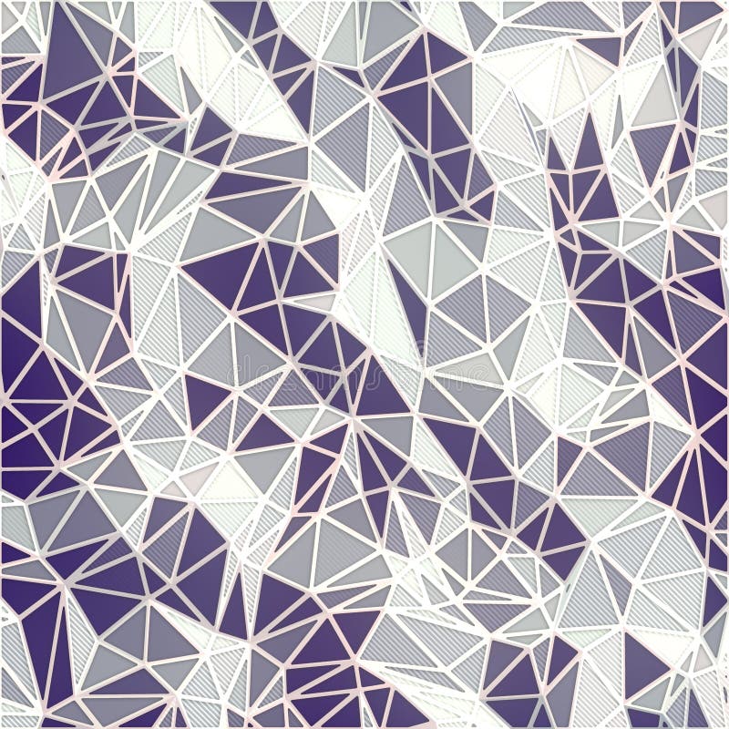 Trendy Crystalline Template with White Thin Edges. Geometric Pattern ...