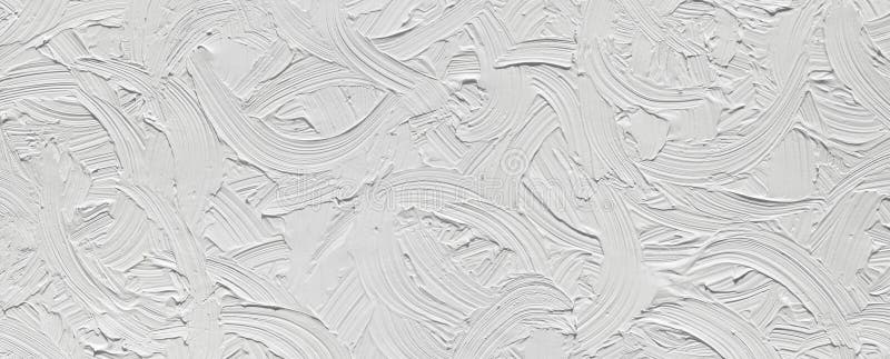 Trendy 3D Paint Texture with Spatula Strokes, White Canvas Volumetric ...