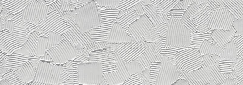 Trendy 3D Paint Texture with Spatula Strokes, White Canvas Volumetric ...