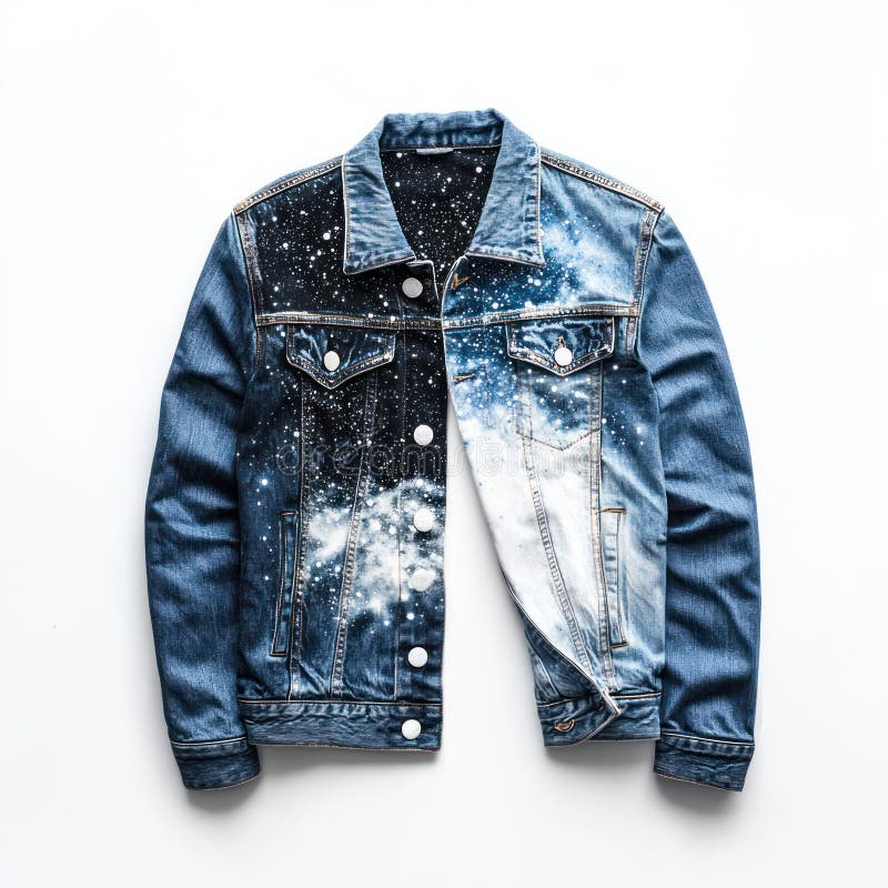 Trendy Denim Jacket stock illustration. Illustration of collar - 367244294