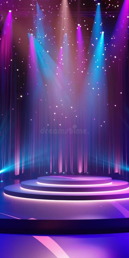 Trendy Display Stage Layout Against a Clear Background Stock ...