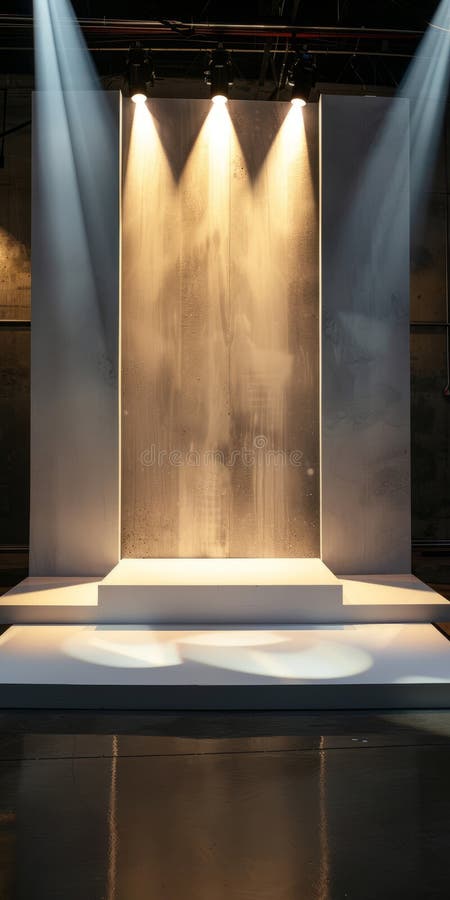Trendy Display Stage Setup Featuring a Sleek and Simple Background ...