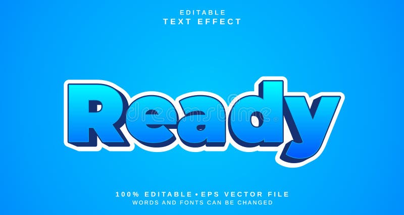 Trendy Editable Blue Text Style on a Modern Blue Background Stock ...