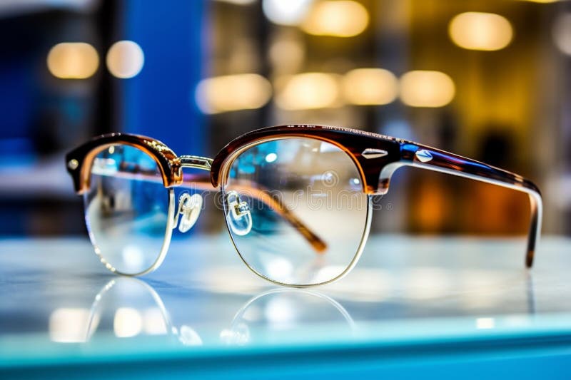 Trendy Elegance of a Classic Eye Glass Mockup Design with a ...