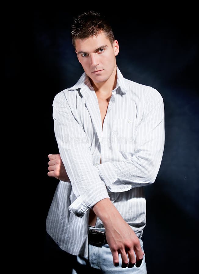 A trendy European man stock photo. Image of shirt, business - 11932186