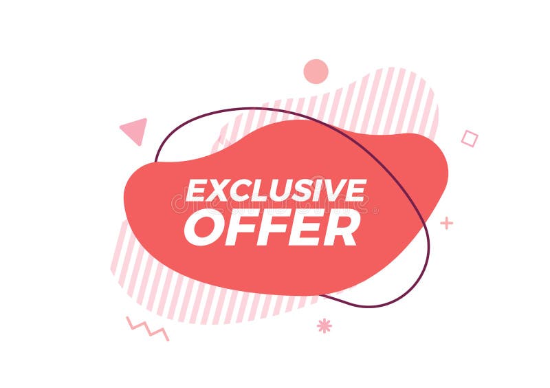 Trendy Exclusive Offer Geometric Vector Banner with Different Shapes ...