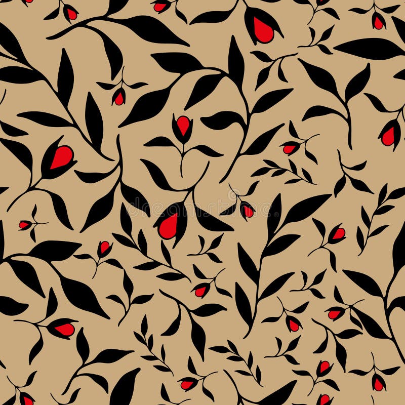 Trendy 2020 Fabric Vintage Colors Seamless Pattern, Rose Vector ...