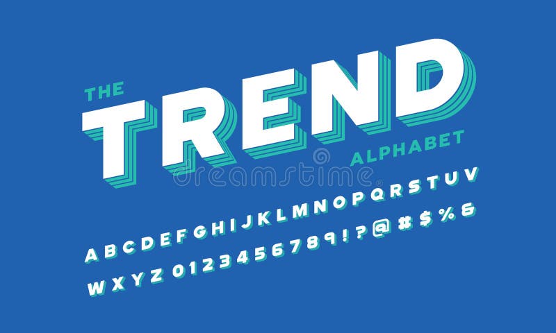 Trendy font stock vector. Illustration of style, fashionable - 143407222