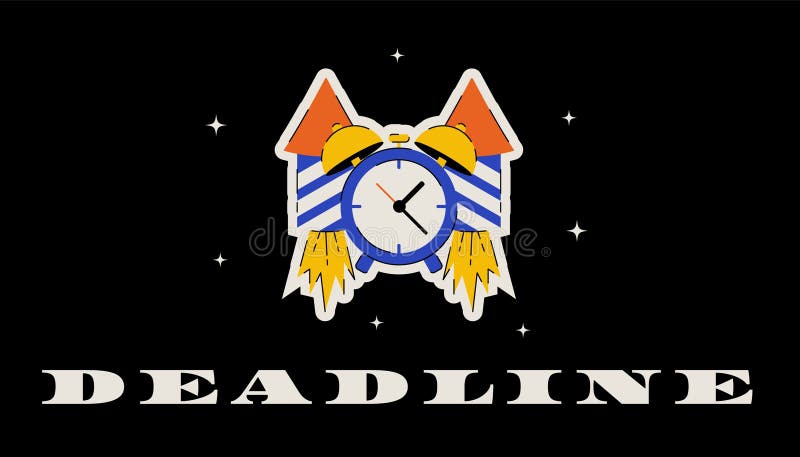 Trendy Funny Banner on the Topic of Work, Deadline and Procrastination ...