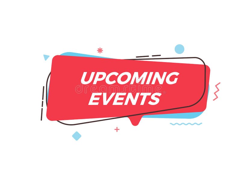Trendy Geometric Elements with Upcoming Events Text. Vector Design ...